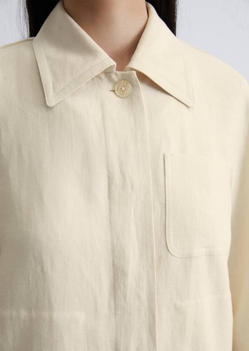 Overhemd regular gemaakt van een linnen-viscosemix - wit | Overshirts ...