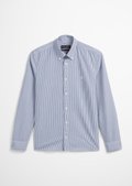 Shirt in de vorm van gemaakt van biologisch katoen popeline - blauw ...