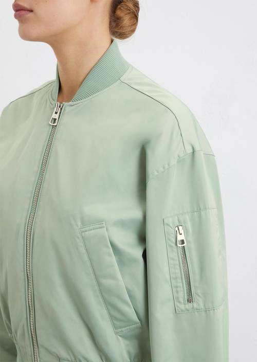 Blouson style aviateur regular en sergé de polyester recyclé - verde ...