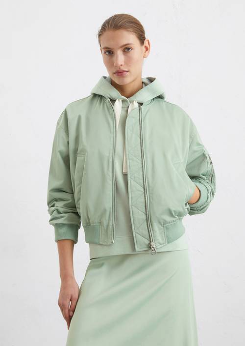 Blouson style aviateur regular en sergé de polyester recyclé - verde ...