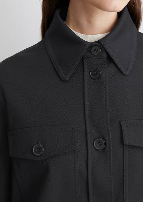 Overshirt boxy shaped aus Organic-Cotton-Lyocell-Mix - blau ...