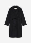 Relaxed double-breasted coat made from a double-face wool blend - blue ...