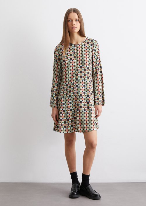 Keid issued made from printed viscose satin - multicolor | Mini dresses ...