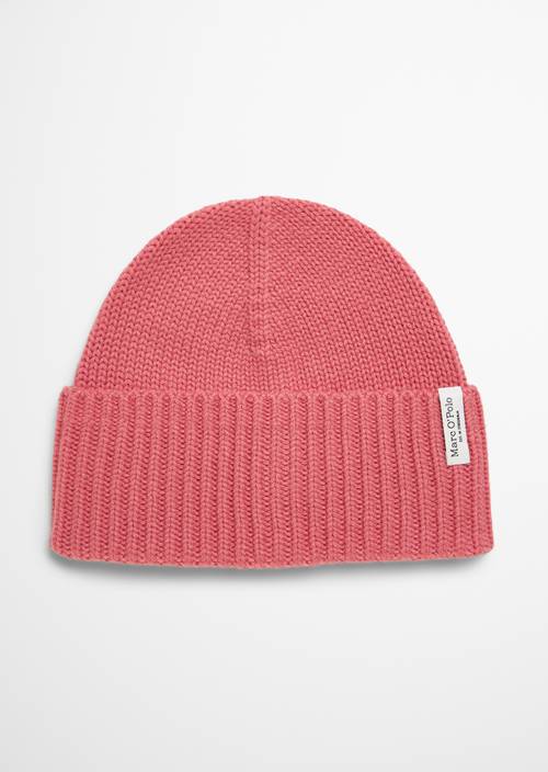 Knitted cap with luxurious cashmere - rose | Hats | MARC O’POLO