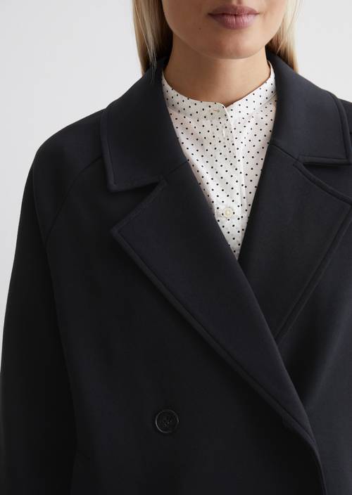 Manteau en jersey loose en qualité Scuba-Interlock - bleu | Manteaux ...