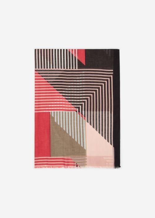 Scarf with all-over print with TENCEL™ Lyocell - red | Scarfs | MARC O’POLO