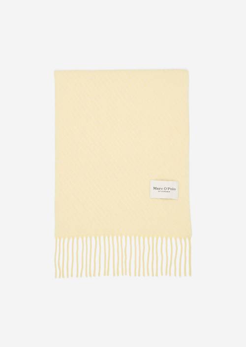 Wool scarf made from pure wool - yellow | Wool | MARC O’POLO
