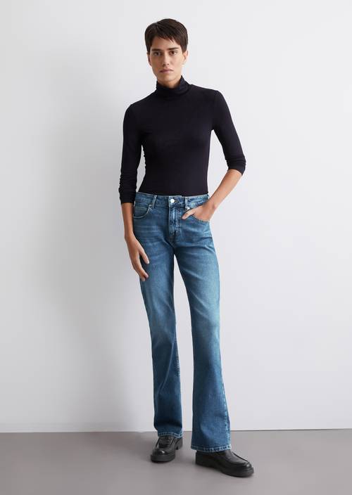 Jeans model Kiruna flared made from organic cotton blend stretch - blue ...