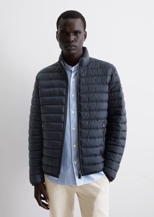 Quilted jacket regular with padding from Unifi REPREVE® - blue ...