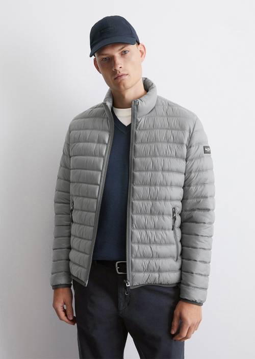 Quilted jacket regular with padding from Unifi REPREVE® - gray ...