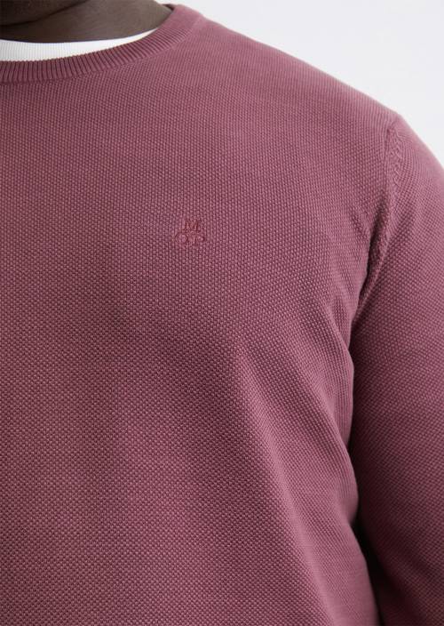 Sweater regular made from organic cotton piqué - violet | Pullover ...