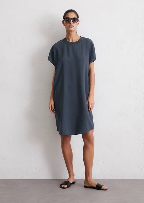 Robe relaxed avec structure crinkle - bleu | Mini-robes | MARC O’POLO