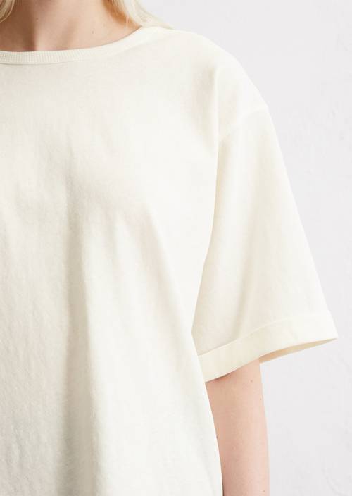 T-Shirt oversized aus Organic Cotton-Hanf-Mix - weiss | Kurzarm | MARC ...
