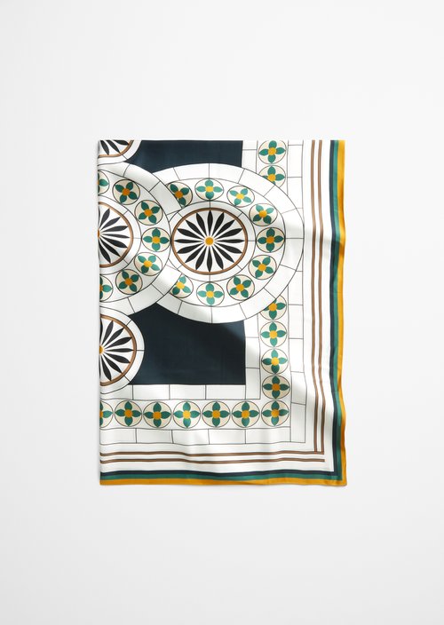 Foulard carré XL en mélange viscose-modal - multicolore | Echarpes ...