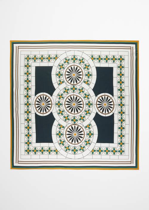 Foulard carré XL en mélange viscose-modal - multicolore | Echarpes ...