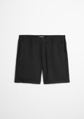 Short modèle Reso jogger en pur lin - noir | Lin | MARC O’POLO