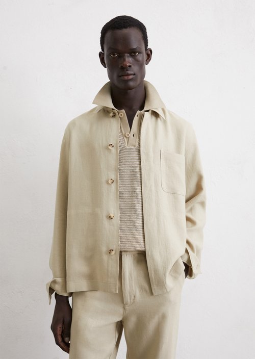 Survêtement en mélange raffiné de lin et de viscose - beige | Lin ...