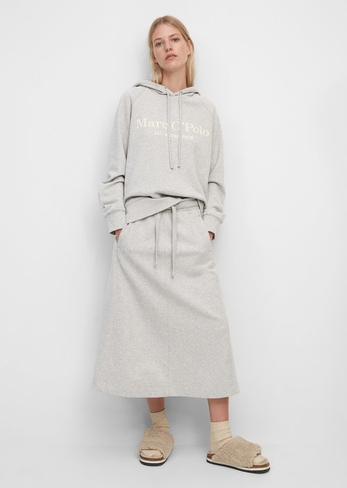 Sweatshirt skirt made of organic cotton fabric - gray | Maxi-skirts ...