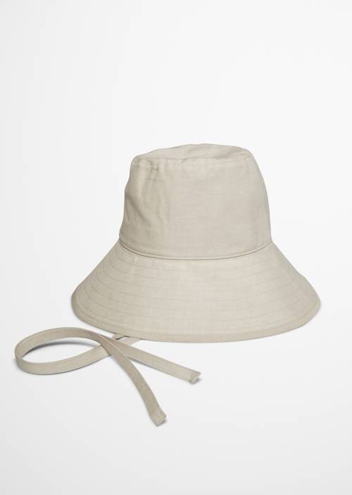 Summer hat made of linen - beige | Caps | MARC O’POLO