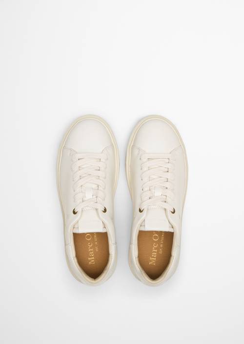 Cup sole sneaker made from high-quality cowhide - beige | Made in ...