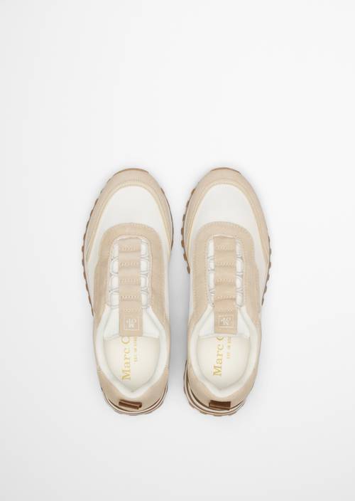 Slip-on sneaker model Bjorna made from suede and neoprene - white ...