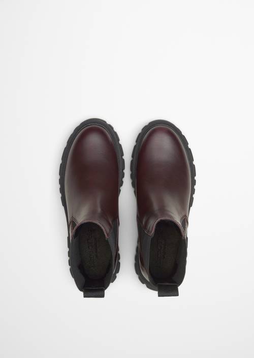 Chelsea boot model Christel s lehkou platformovou podrážkou - červená ...