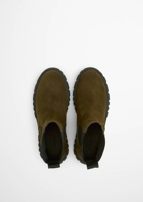 Chelsea boot model Christel with light platform sole - green | Chelsea ...