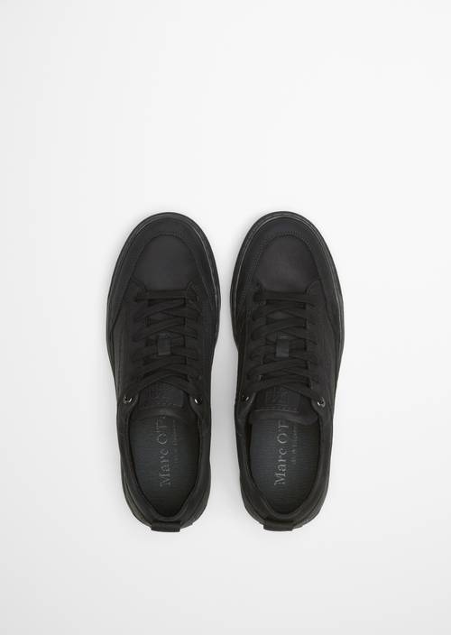 Sneaker aus edlem Rindleder - schwarz | Made in Portugal | MARC O’POLO