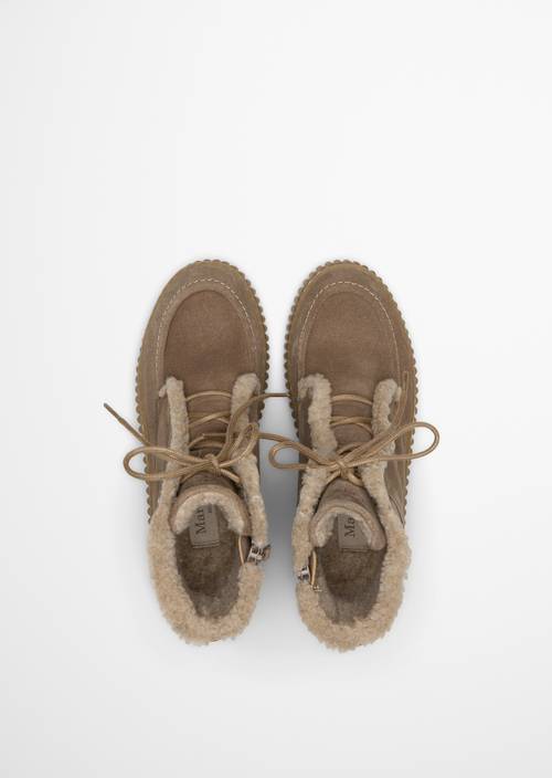 Lace-up boots model Bianca with inside zipper - brown | Lace-up boots ...