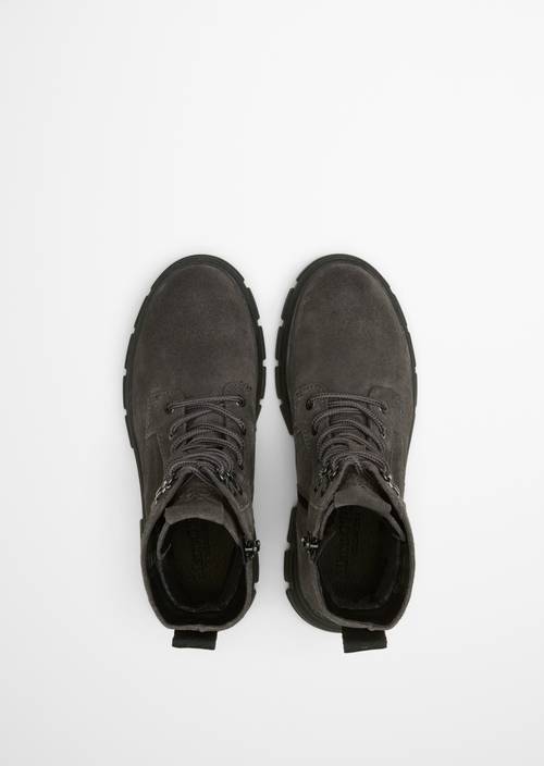 Lace-up boots model Josy with inside zipper - black | Lace-up boots ...
