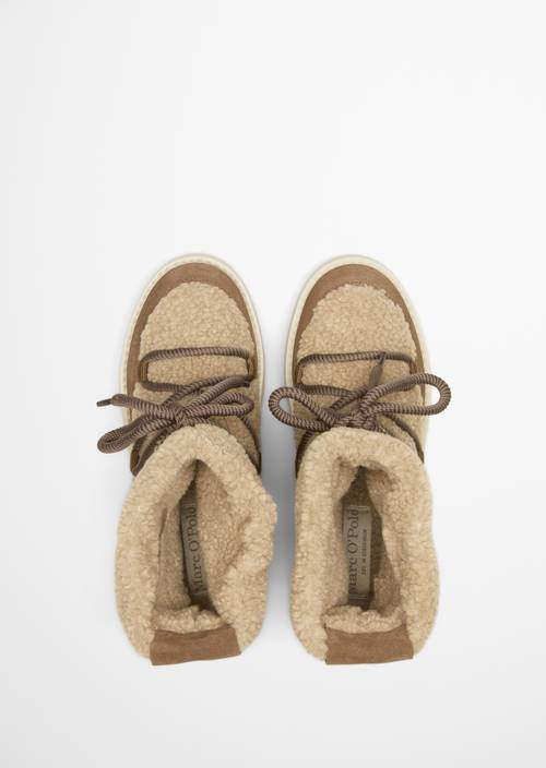 Winter boots model Pia with fluffy warm lining - brown | Made in ...
