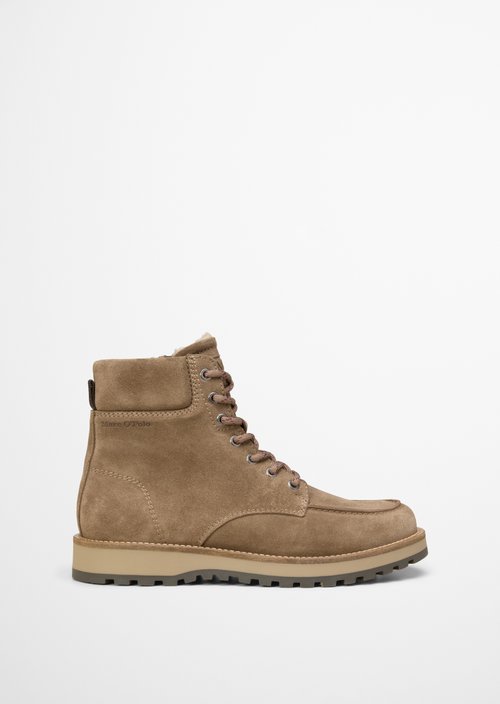 Lace-up boots model Jack with inside zipper - brown | Lace-up boots ...