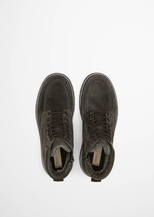Lace-up boots model Jack with inside zipper - black | Lace-up boots ...