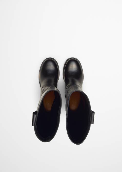 Long-shaft boots with a higher heel - black | Longboots | MARC O’POLO