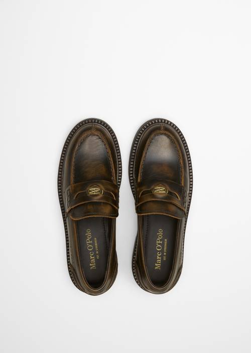 Penny-Loafer mit Logo-Münze - braun | Made in Portugal | MARC O’POLO