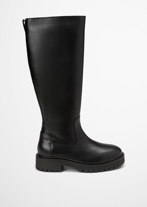 Long-shaft boots model Phia with a strong profile - black | Longboots ...