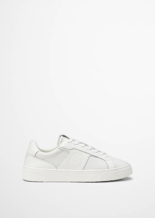 Sneaker made from fine cowhide - white | Sneakers | MARC O’POLO