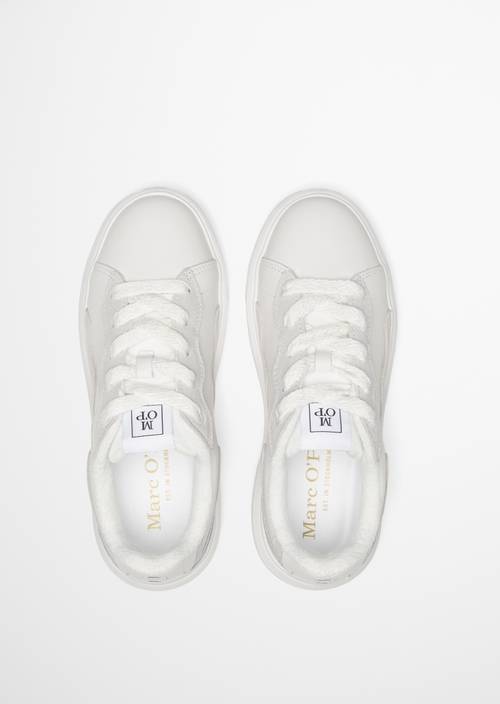Zapatilla con suela de copa de cuero de vaca - blanco | Deportivas ...