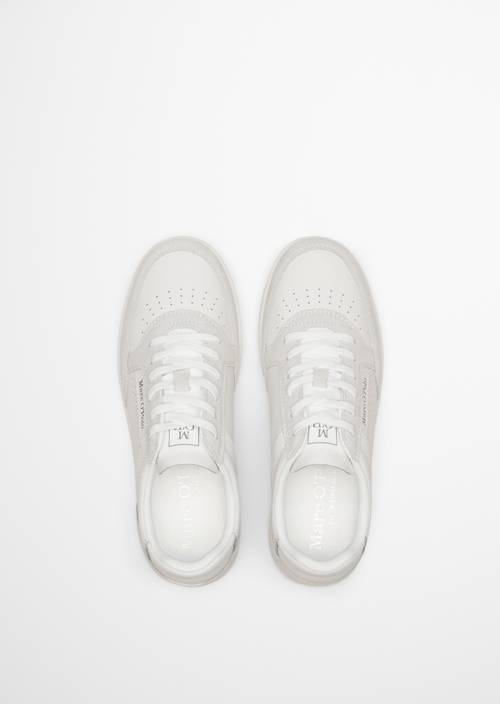 Sneaker made from high-quality cowhide - white | Sneakers | MARC O’POLO