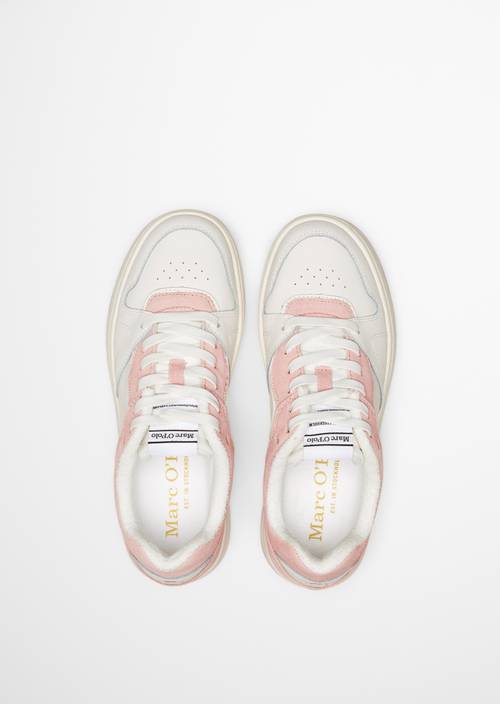 Sneaker made from high-quality cowhide - white | Sneakers | MARC O’POLO