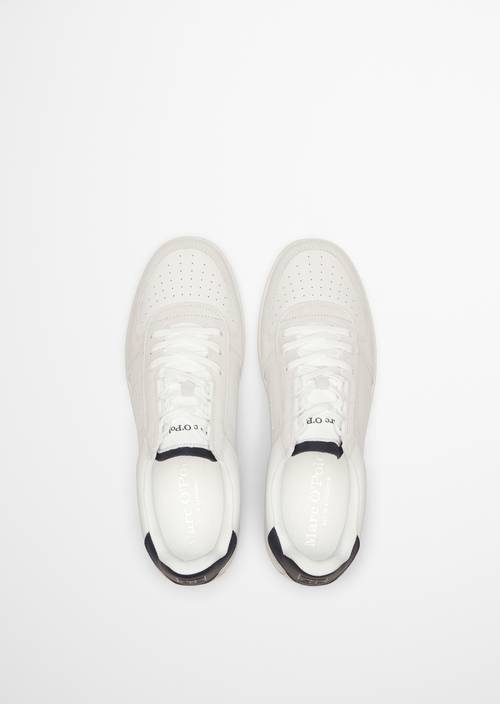 Sneaker made from high-quality cowhide - white | Sneakers | MARC O’POLO