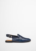 Slingback loafer made from refined cowhide - black | Made in Portugal ...
