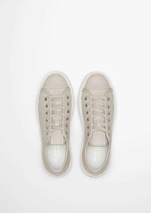 Court sneaker made from high-quality cowhide - gray | Sneakers | MARC O ...