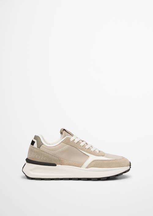 Sneaker made from a leather/polyester mix - brown | Sneakers | MARC O’POLO
