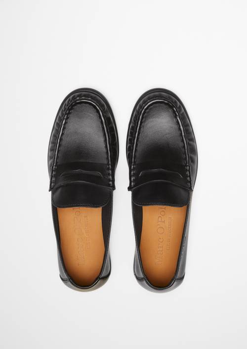 Loafer made from high-quality cowhide - black | Made in Portugal | MARC ...