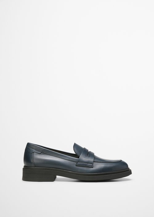 Loafer made from soft cowhide - blue | Loafers | MARC O’POLO