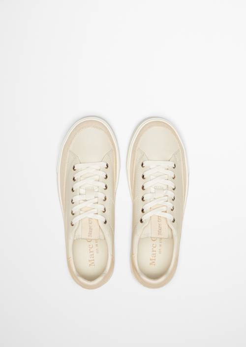 Sneaker made of cowhide with grosgrain ribbon - white | Made in ...