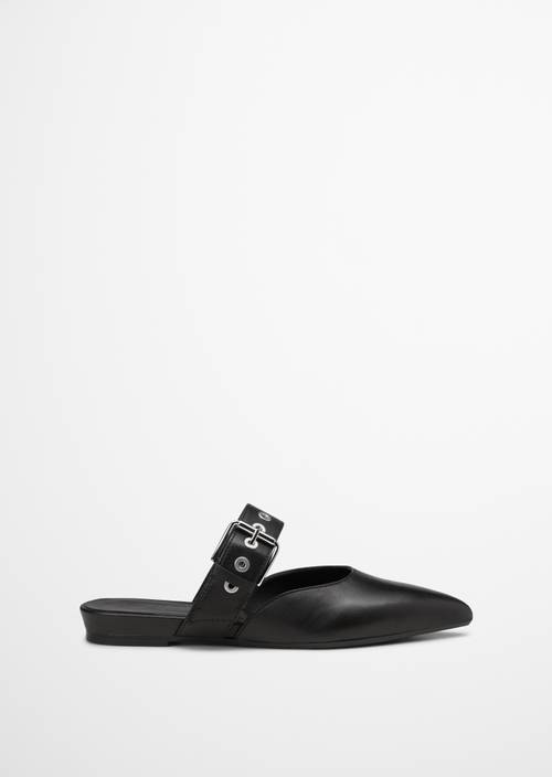 Mules made from fine cowhide - black | Sandals | MARC O’POLO