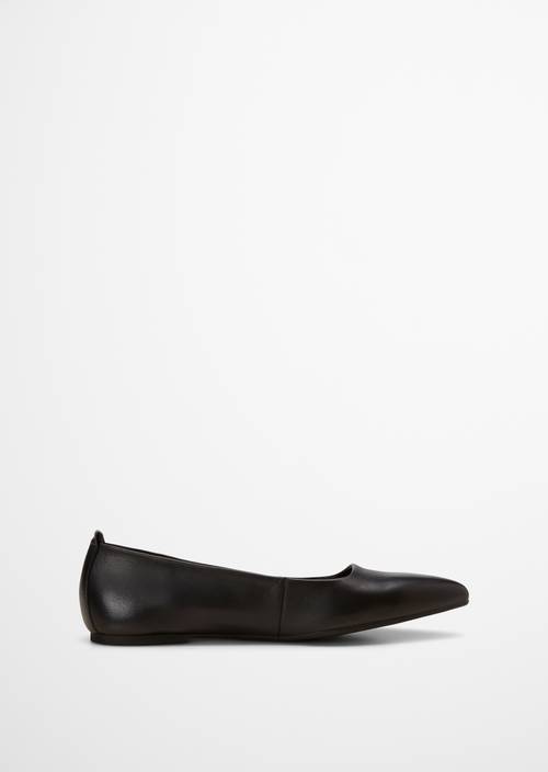 Ballerina made from cowhide - black | Ballerinas | MARC O’POLO