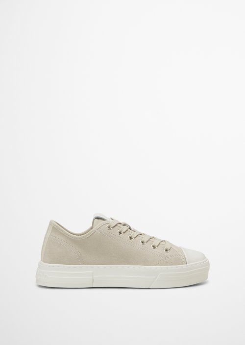Court sneaker made from high-quality suede - beige | Sneakers | MARC O’POLO